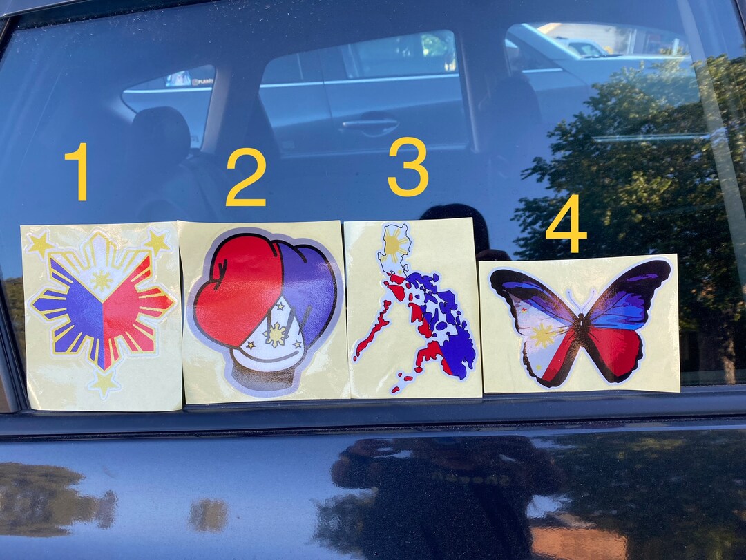 Philippine Flag Sun, Car Decal,sticker,car Window Decal, Car Sticker ...