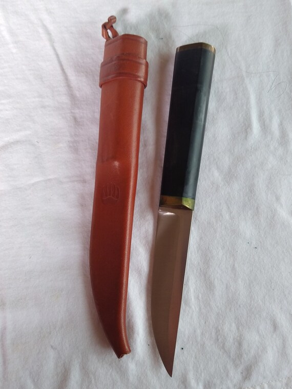Vintage Hackman Knife and Sheath Made in Finland - Etsy