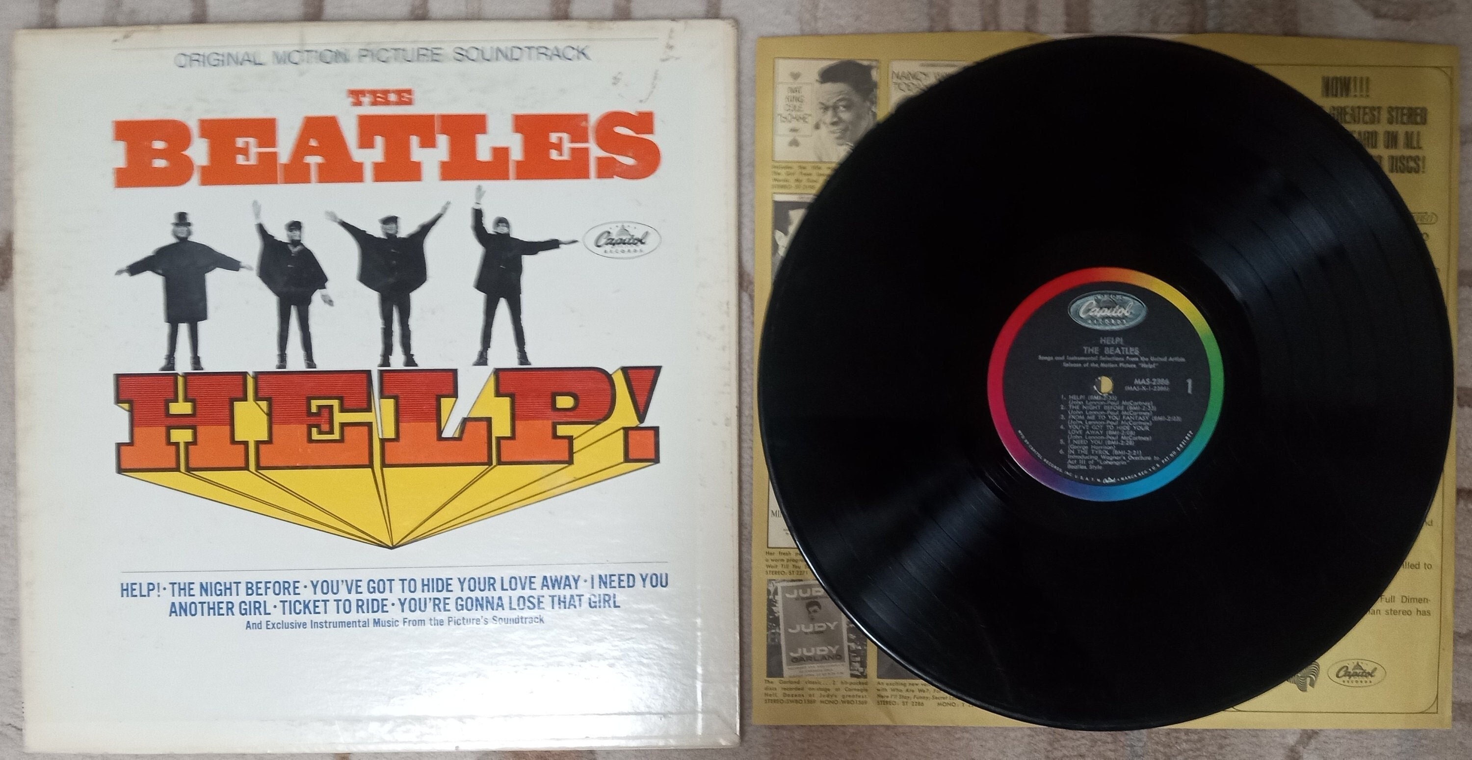 The Beatles Help Album From the Movie Sound Track 1965 MAS 2386 on ...
