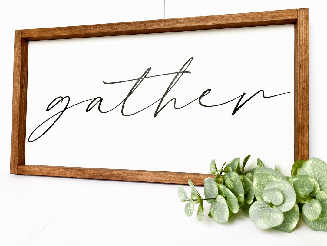 Gather Wood Sign, Gather Dining Room Sign, Dining Room Decor, Christmas ...