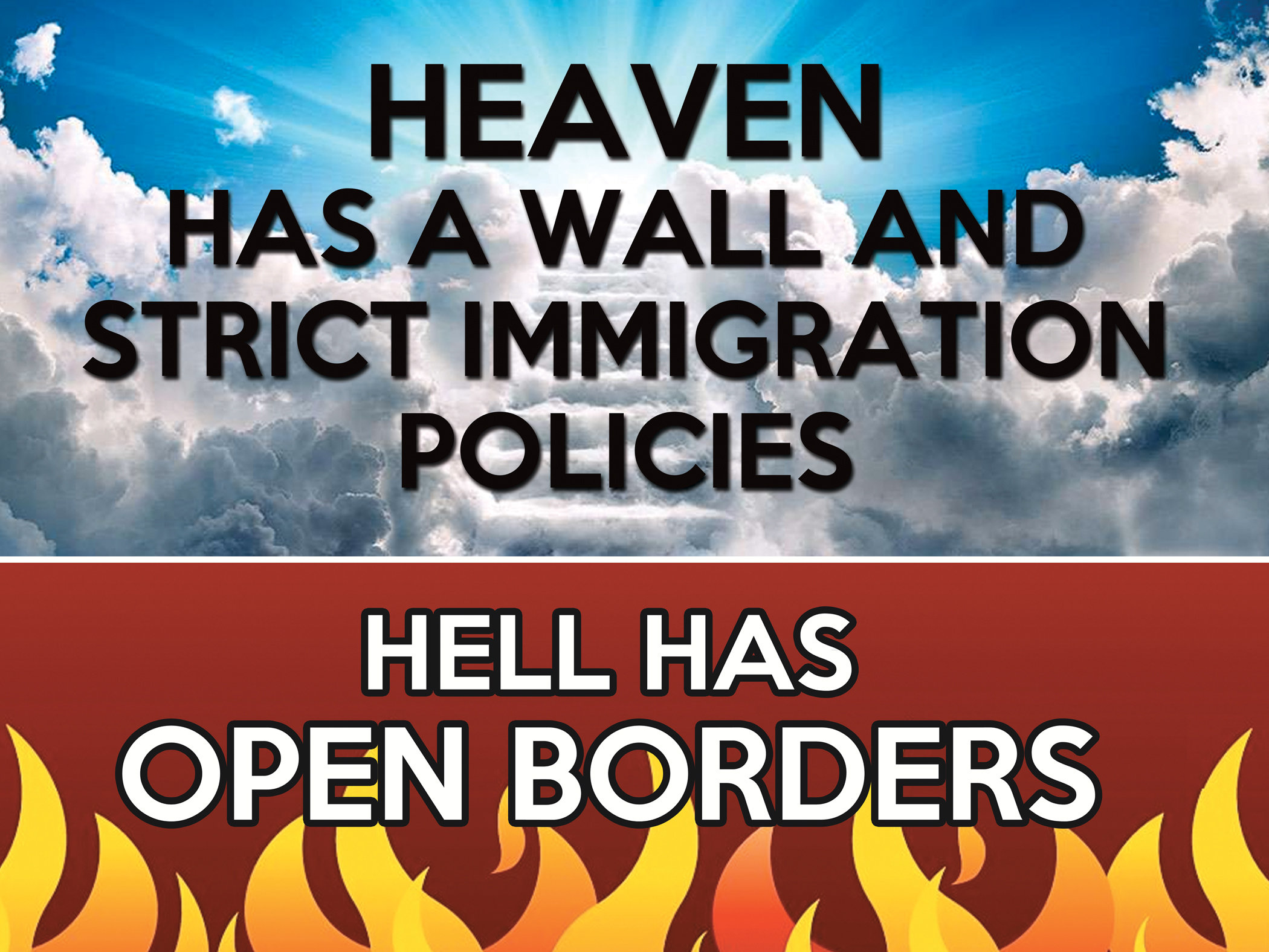 Hell Has Open Borders - Yard Sign - Multiple Sizes - Etsy