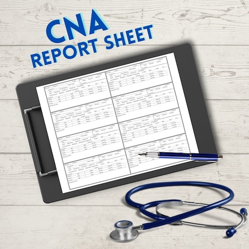 CNA Report Sheet Printable 14 Patient Report Sheet Tcp - Etsy