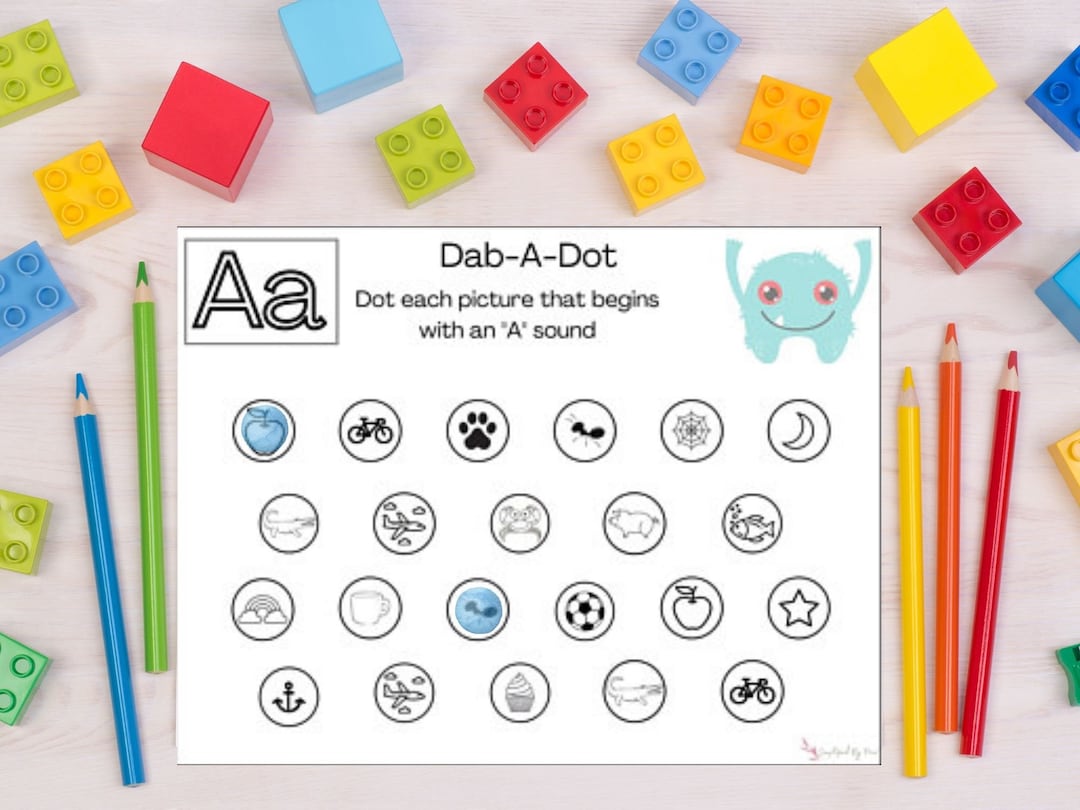Dab It Letter Sound Activity, Phonics, Worksheet for Preschool and ...