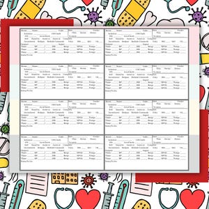 CNA Patient Report Sheet: 6 or 8 Patients (digital Download) - Etsy