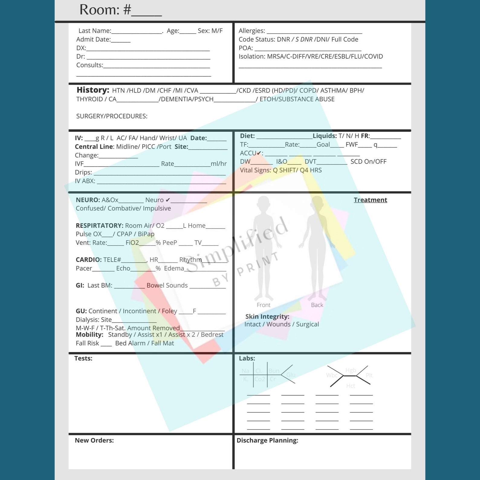 Nursing SBAR Bedside Report Sheet - Etsy