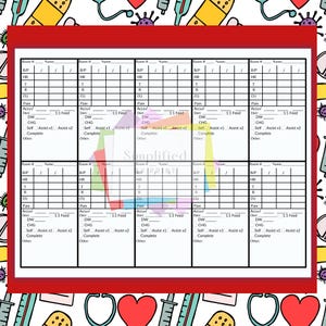 CNA Report Sheet for Pcts for 10 Patient Nursing Aid Report Sheet - Etsy
