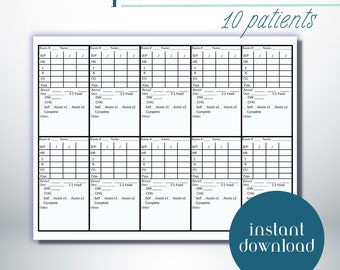 5 Patient PCT/CNA Report Sheet Bundle, Certified Nurse Assistant ...