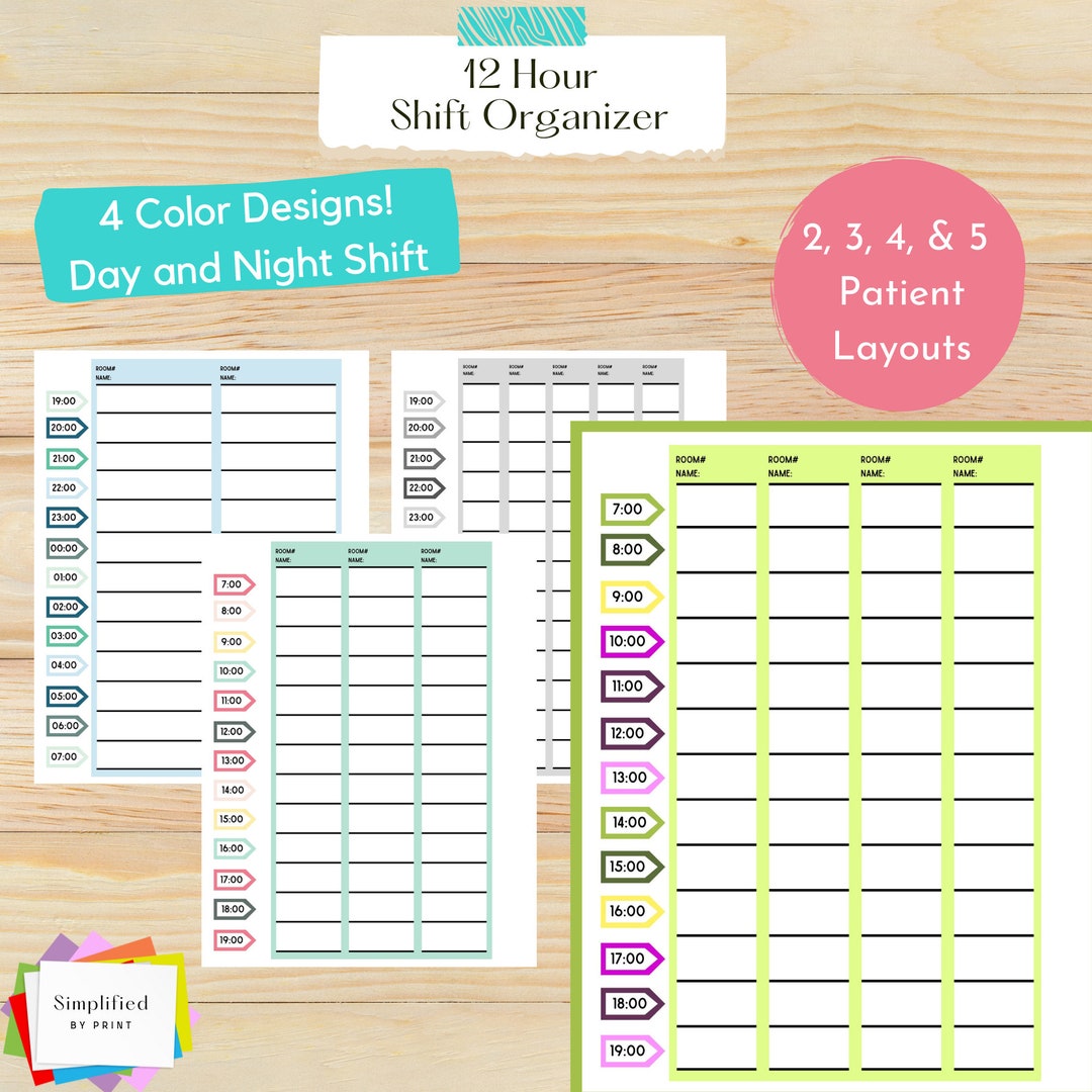 Nurse Shift Organization Nurse Task Organizer Nurse Day - Etsy