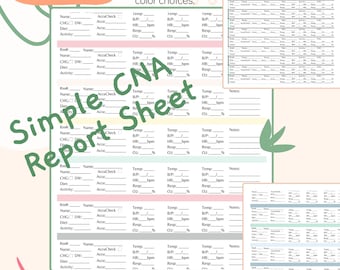 Cna Report Sheet Hospital - Etsy Israel