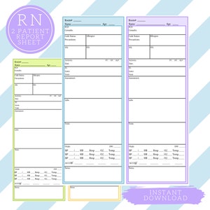Nursing Shift Bundle Nursing Report Sheet Nursing SBAR - Etsy