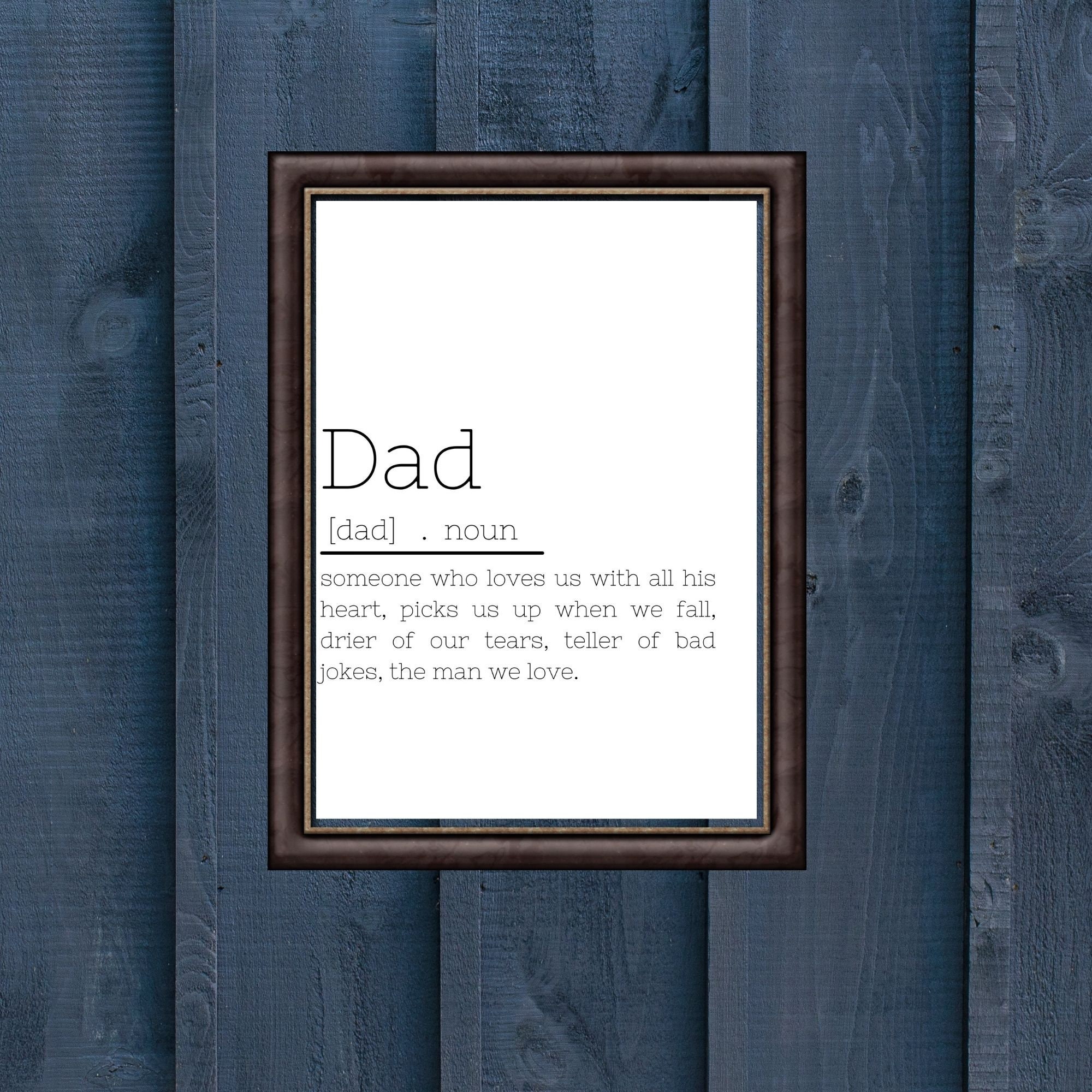 Father's Day/ Dad Birthday/ Dad Gift Dad Noun Printable Wall Art - Etsy ...