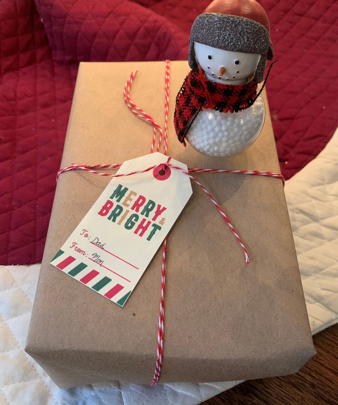 Printable Christmas Gift Tags Red and Green - Etsy