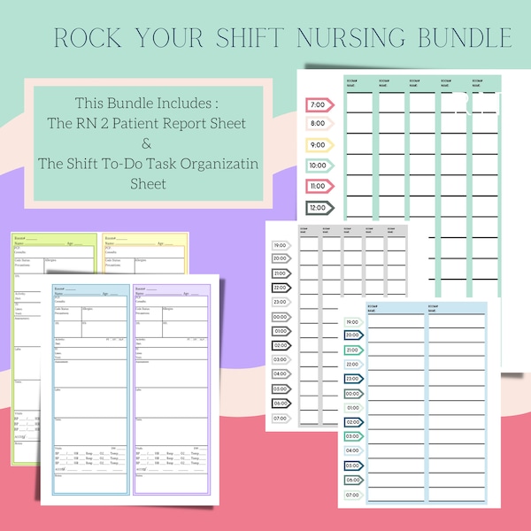 Nursing Shift Template - Etsy