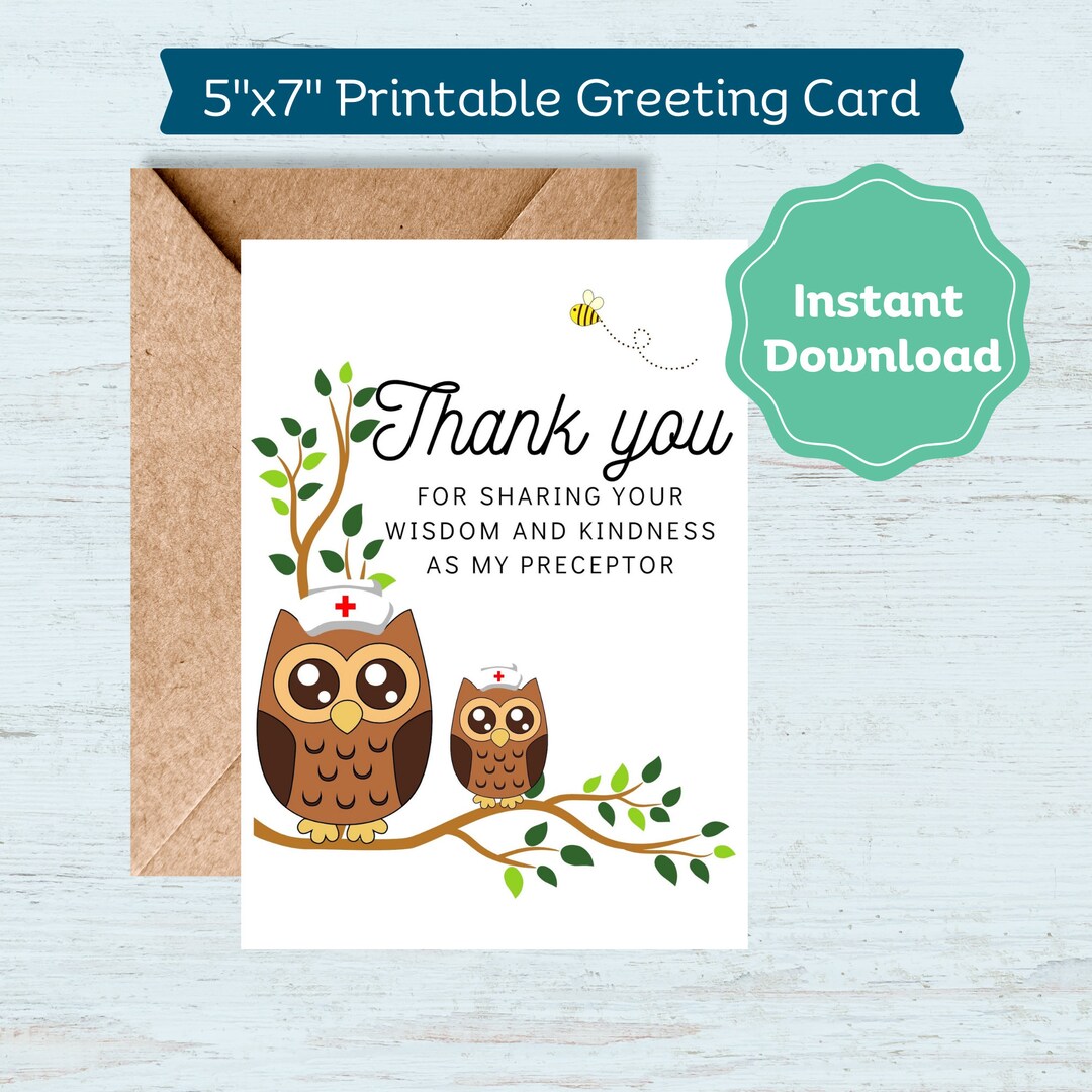 Nurse Preceptor Greeting Card - Etsy