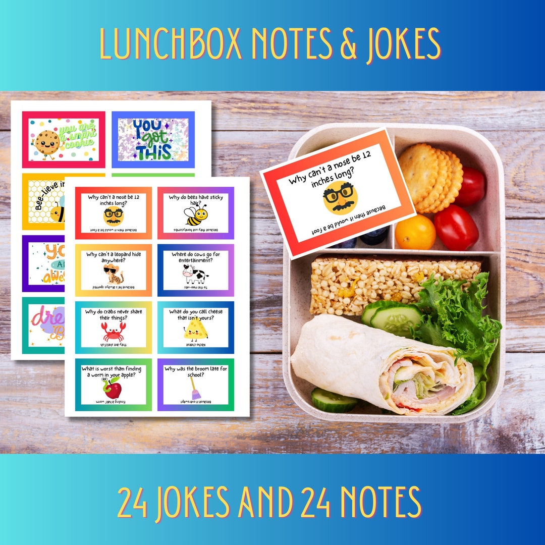 Kids Back to School Lunchbox Notes and Jokes - Etsy