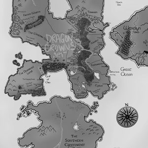 Digital Map of Erilea, Throne of Glass Art, Printable Wall Decor, 16x20 ...