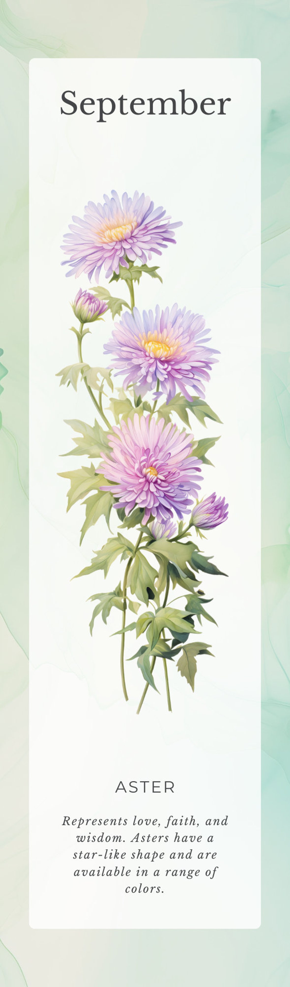 Birth Flower Bookmarks Set of 12 Printable PDF Bookmarks Birth Month ...