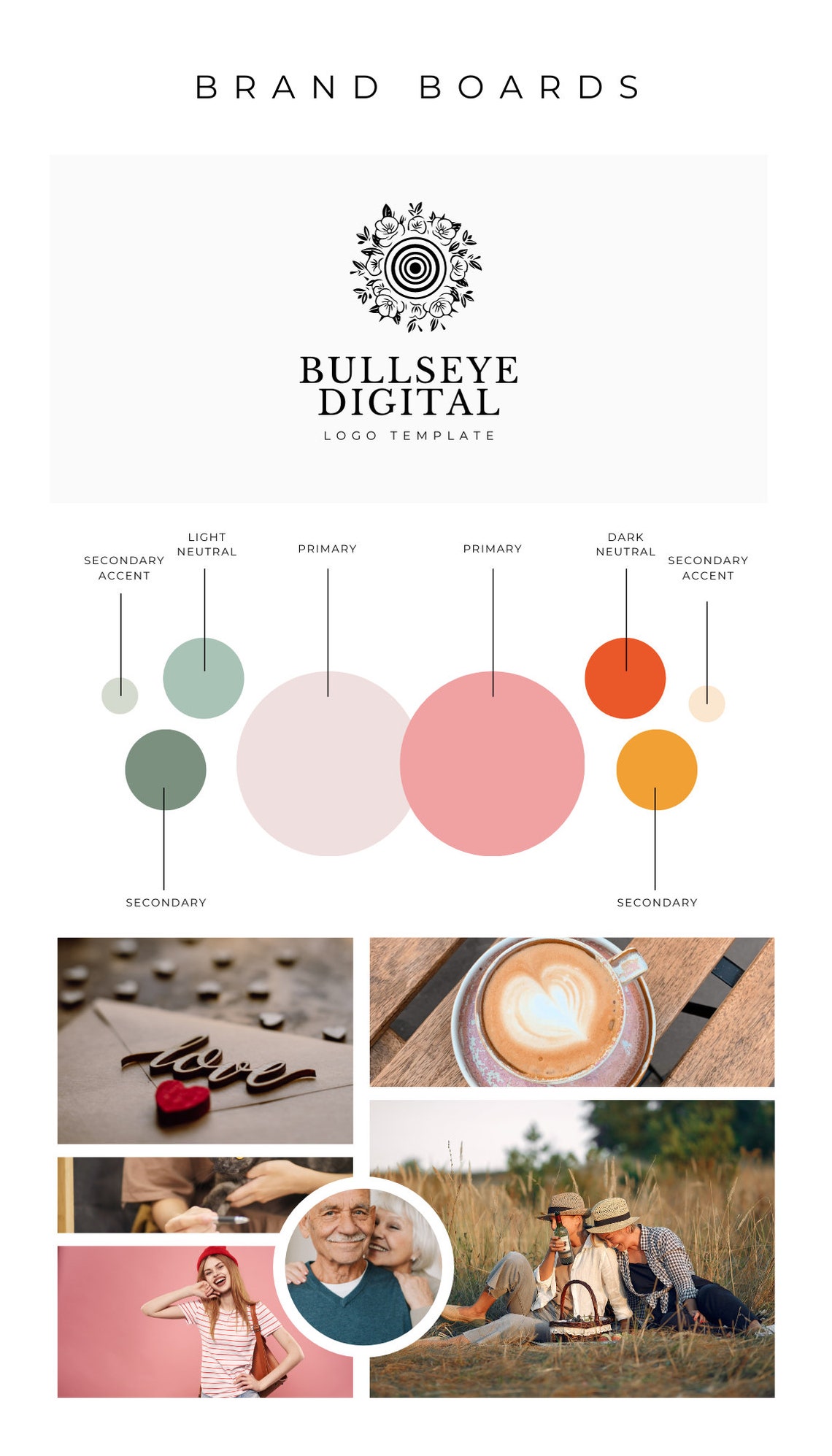 8 Feminine Digital Marketer Logos Boards Digital File Instant Download ...