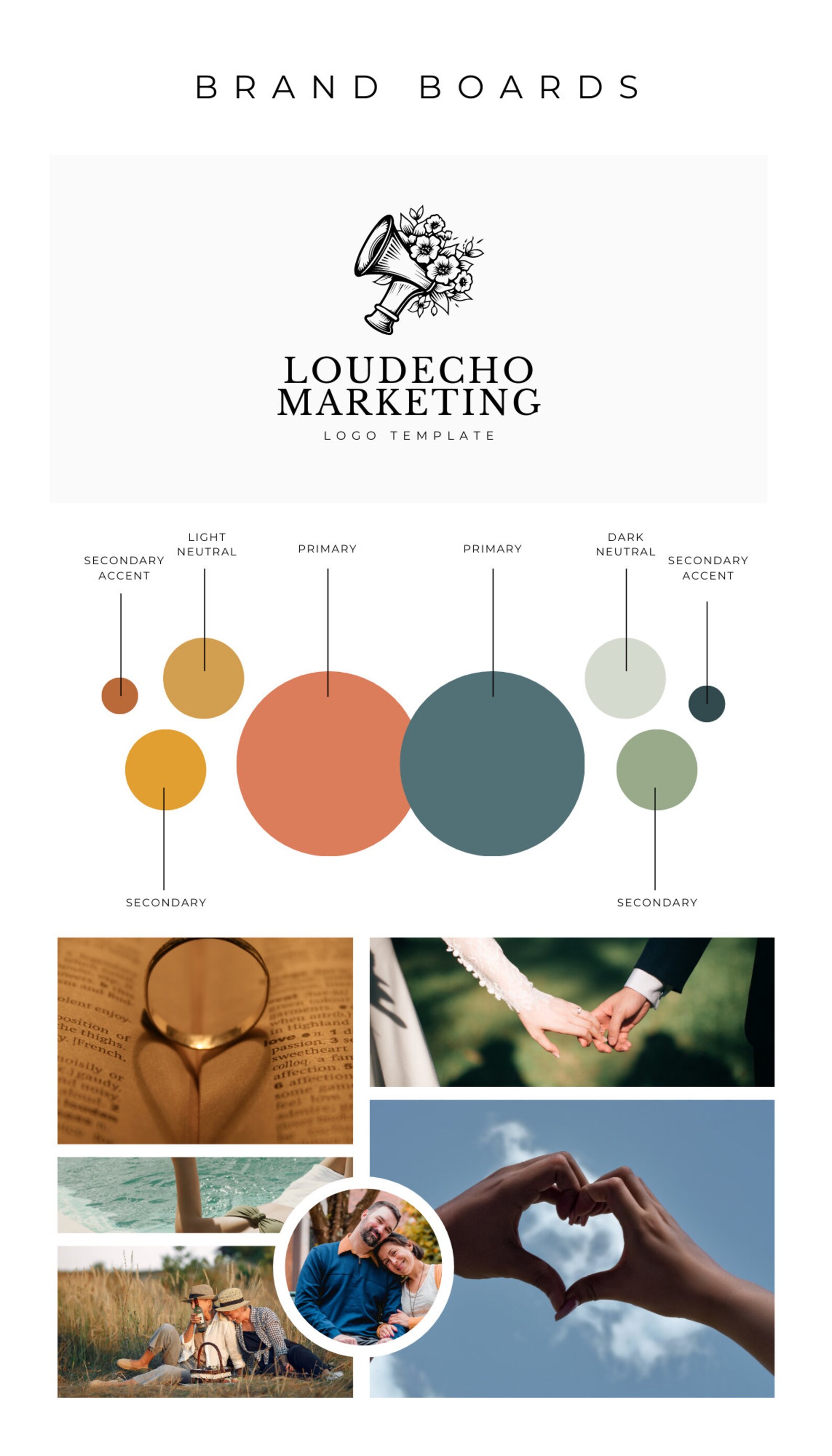 8 Feminine Digital Marketer Logos Boards Digital File Instant Download ...