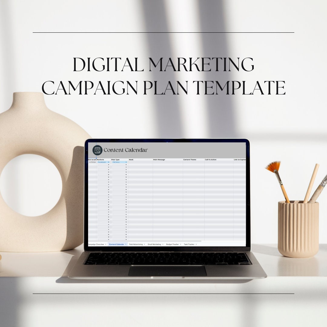 Digital Marketing Campaign Plan Template | Spreadsheet Template ...