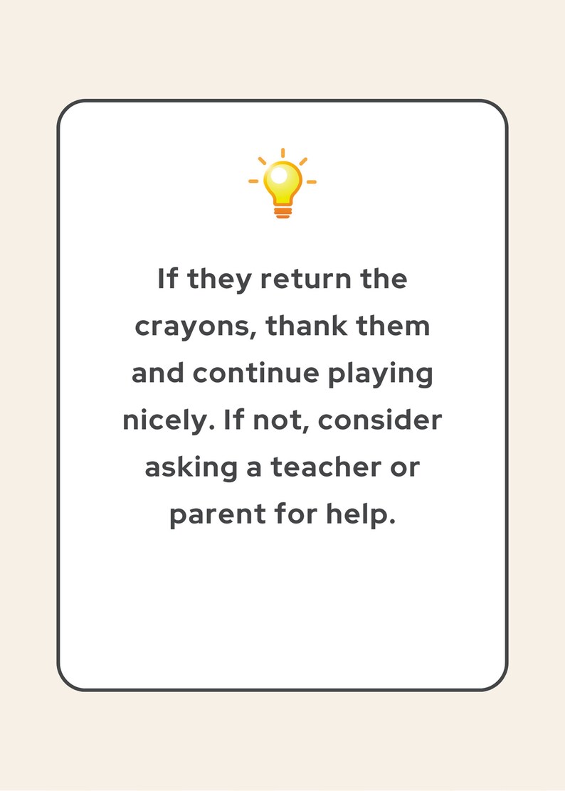 Conflict Resolution Skill Cards for Kids Digital PDF File Ready to ...