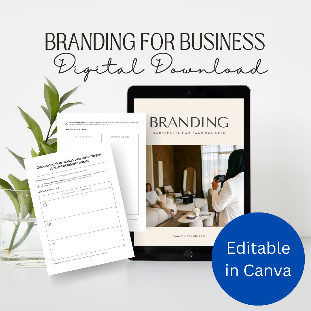 Business Branding Worksheets | Digital Branding Worksheets | Instant ...