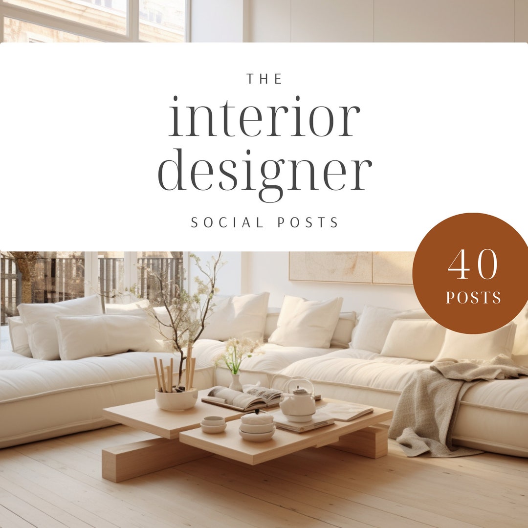 Interior Design Social Media Post Mega Pack 40 Posts & 4 Carousels ...