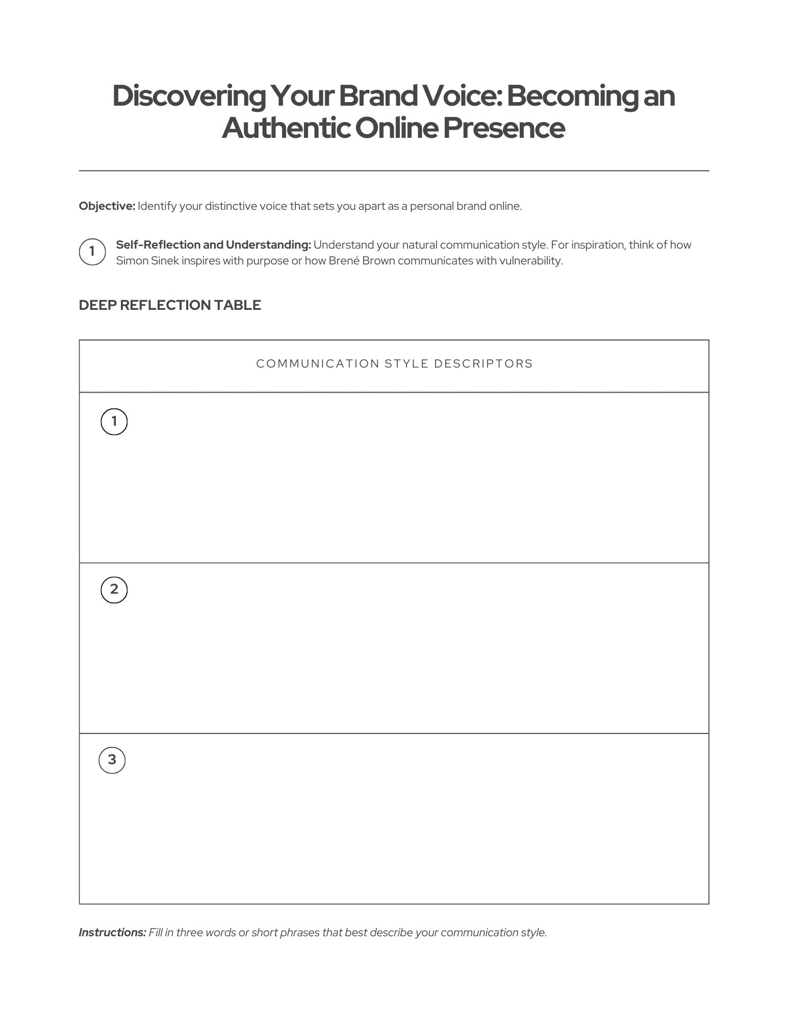 Business Branding Worksheets Digital Branding Worksheets Instant ...