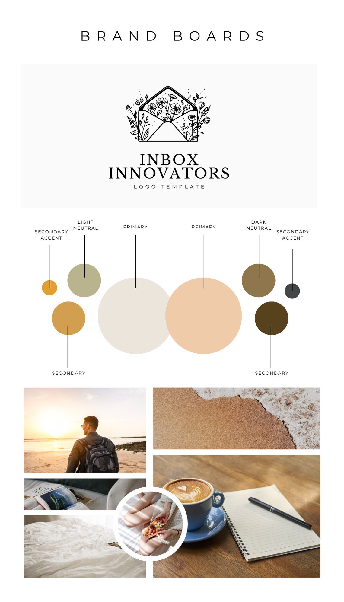 8 Feminine Digital Marketer Logos Boards Digital File Instant Download ...