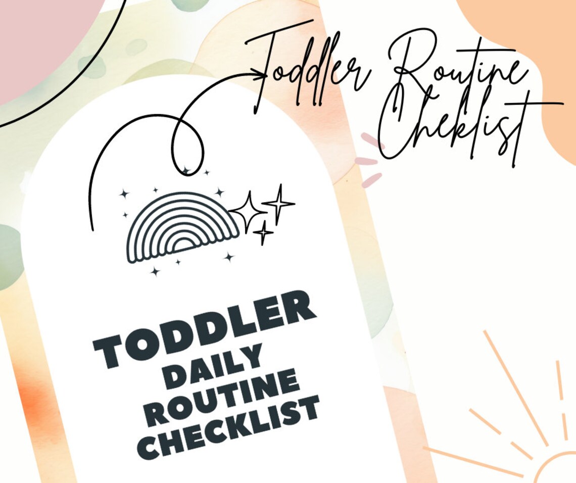 Toddler Daily Routine Checklist Instant Download Digital File Ready to ...