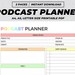 Podcast Planner Printable, Podcast Script Planning Checklist, Interview ...