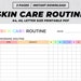 Skin Care Routine Printable, Self Care Checklist Template, 7 Day Skin ...