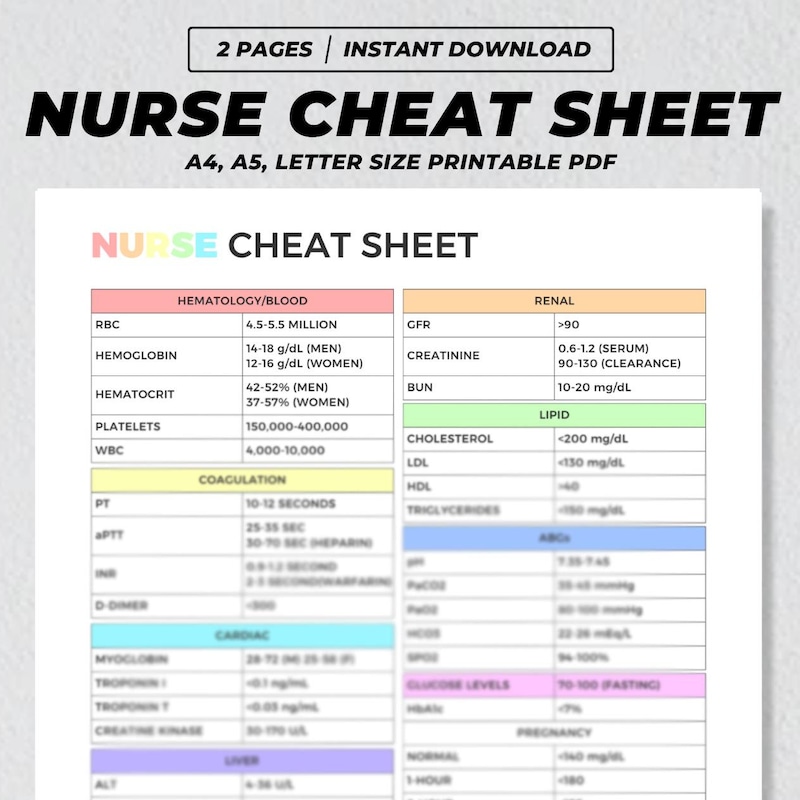 Hospice Cheat Sheet - Etsy