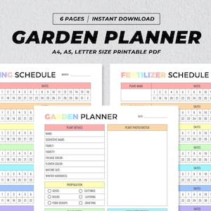 Garden Planner Printable, Garden Plant Profile Tracker, Plant Care Log ...