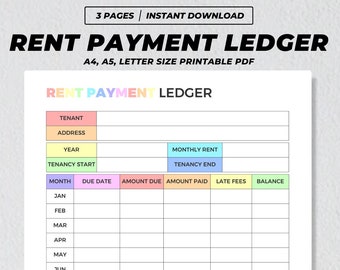 Rental Ledger Log - Etsy