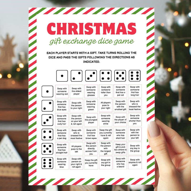 Secret Santa Dice Game - Etsy