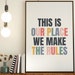 This is Our Place Wall Art Printable, Colorful Typography, Funny Family ...