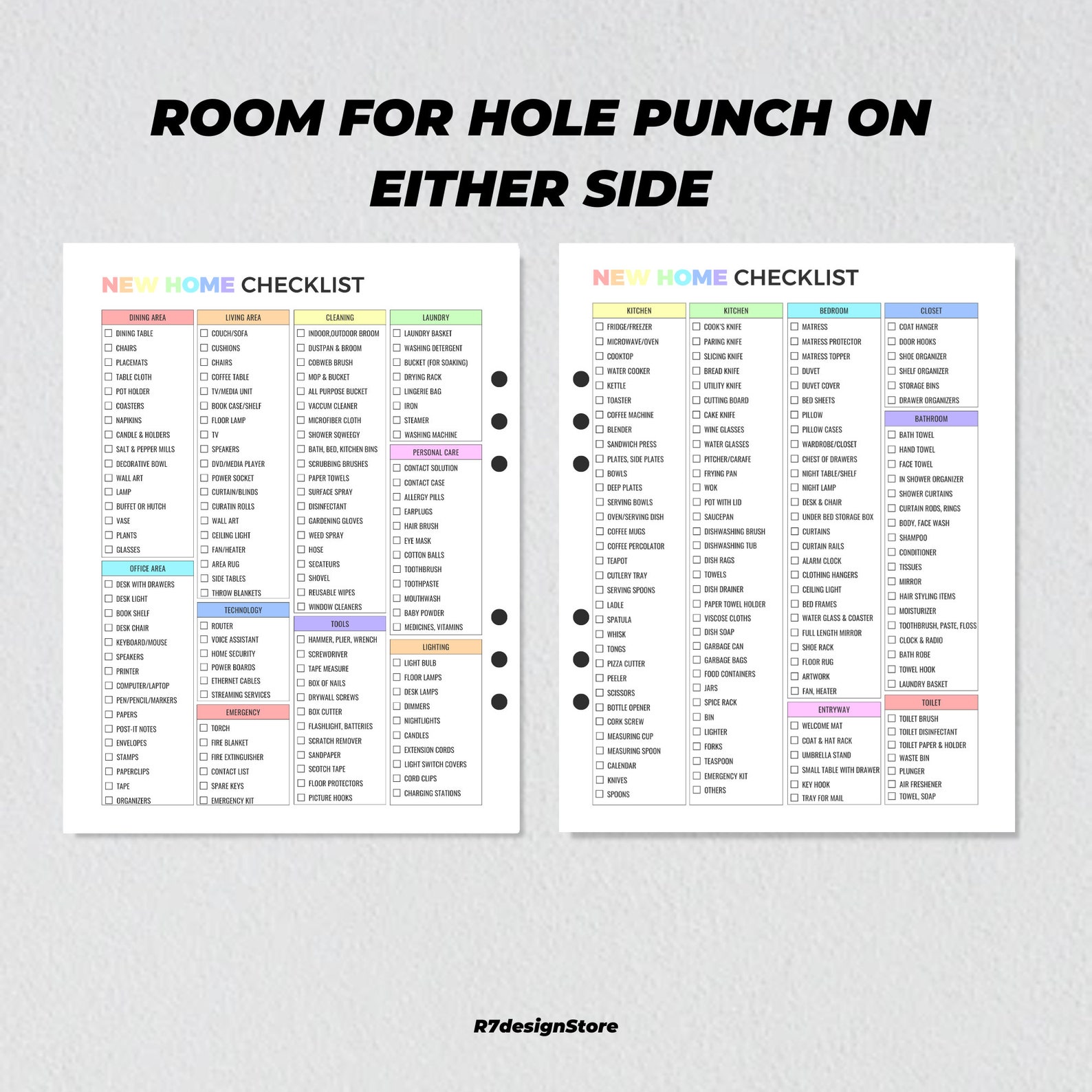 New Home Essentials Checklist Printable, First House Planner, First ...