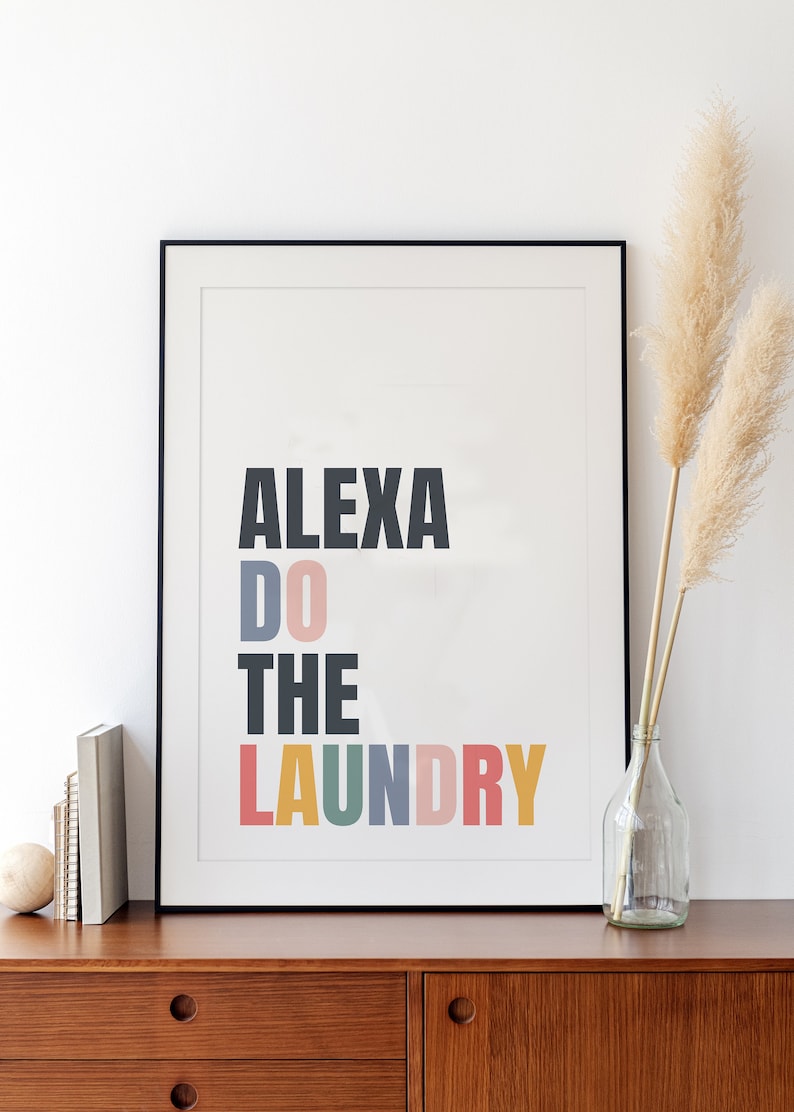 Alexa Do the Laundry Art Print Colorful Printable Poster - Etsy
