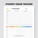 Grade Tracker Printable, Student Study Planner, University Assignment ...