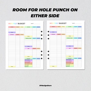 Monthly Budget Overview Template Printable, Budget Binder, Budget ...