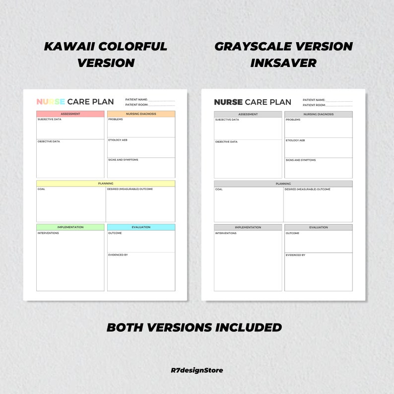 Nurse Care Plan Printable, Nursing Student Resources, Nurse Assessment ...