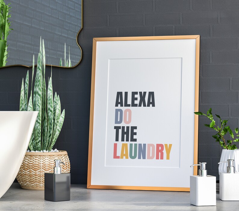 Alexa Do the Laundry Art Print Colorful Printable Poster - Etsy