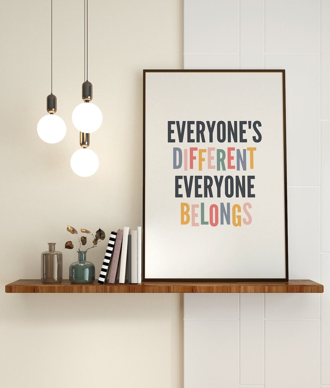 Everyone's Different Everyone Belongs Quote Printable Art, Colorful Art ...