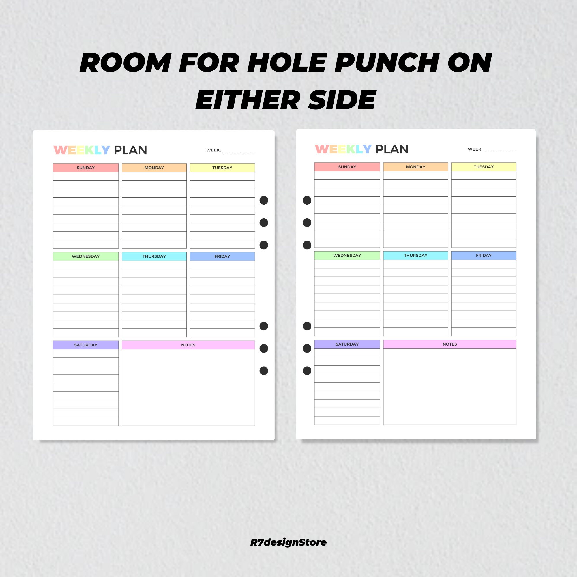 Weekly Planner Printable, Daily Task Tracker, to Do List Schedule, Week ...