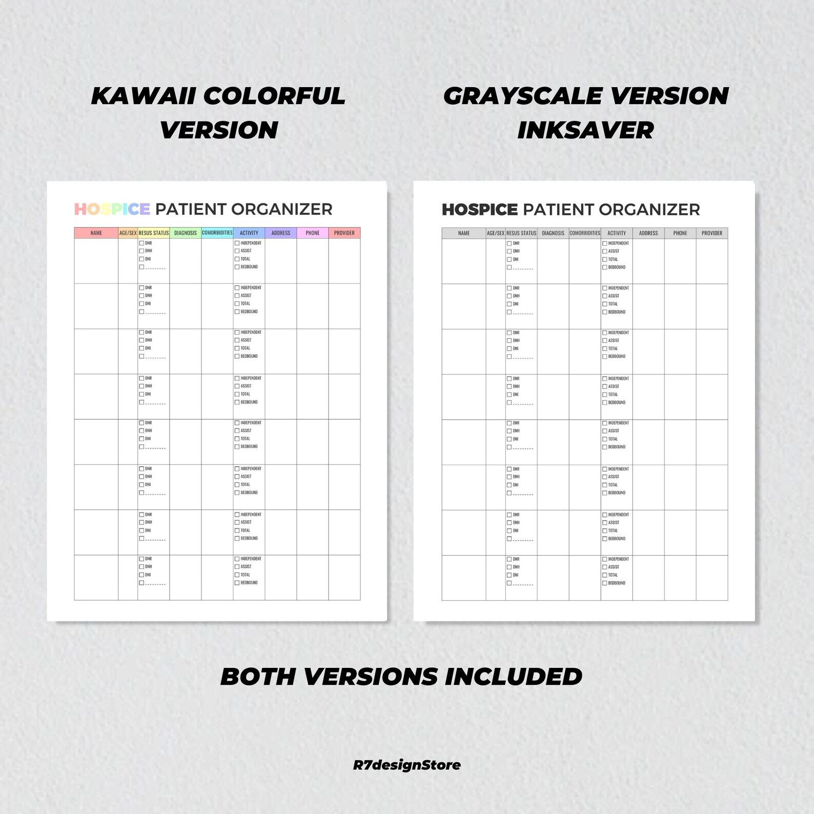 Hospice Care Organizer Printable, Hospice Nurse Report, Hospice ...