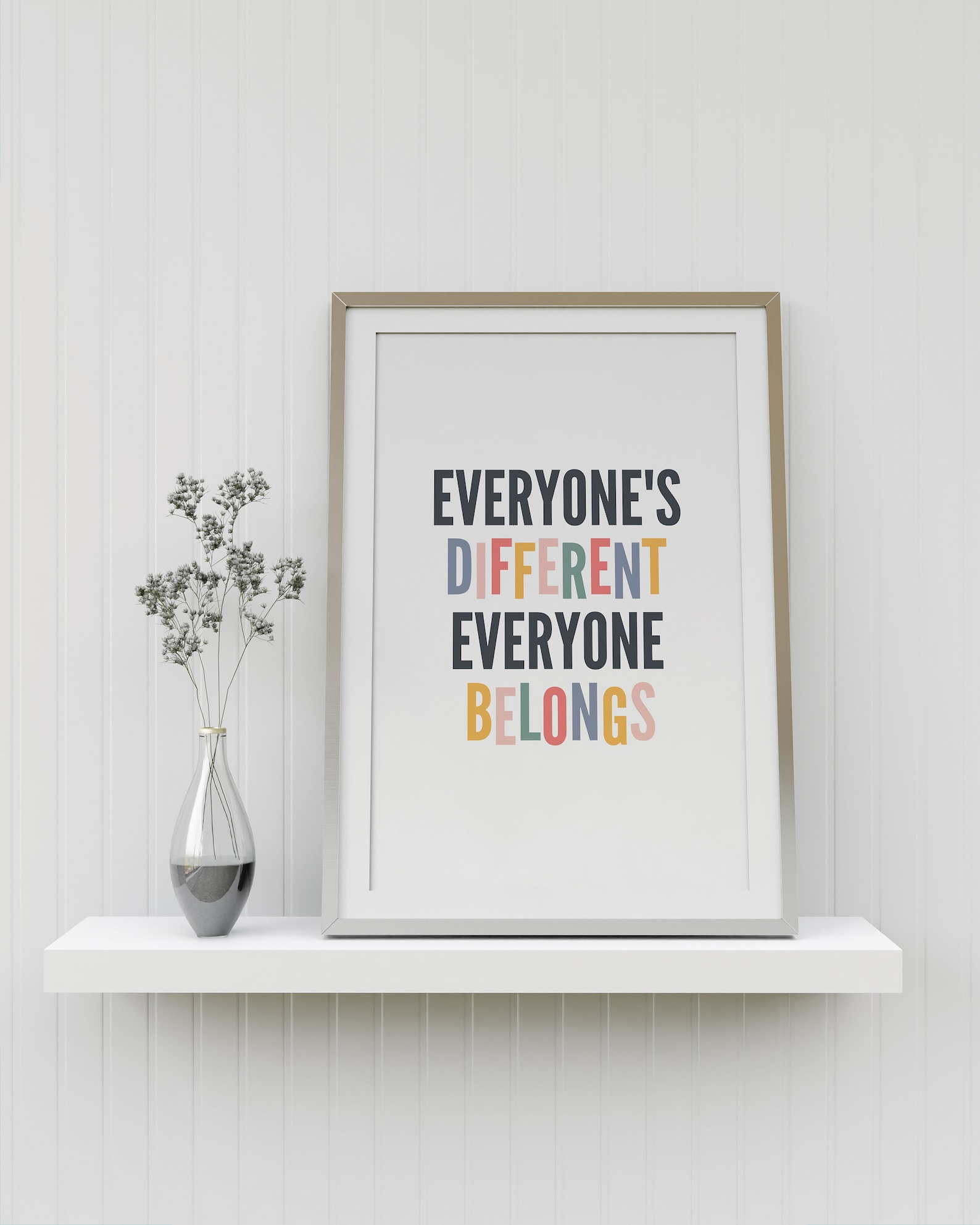 Everyone's Different Everyone Belongs Quote Printable Art | Etsy