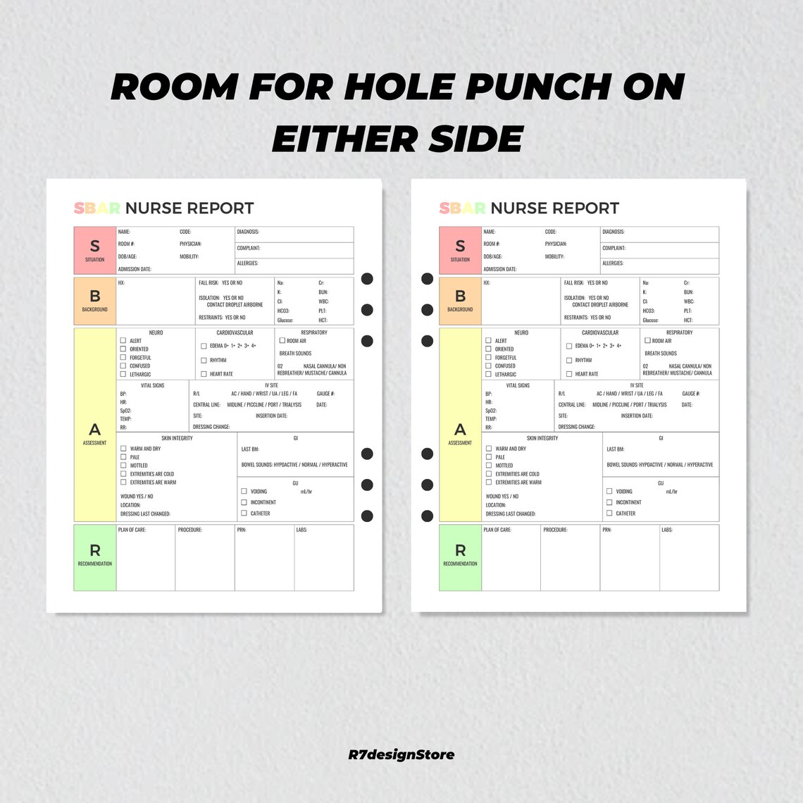 SBAR Nurse Report Printable, Nursing Student Notes, Med Surg Nurse ...