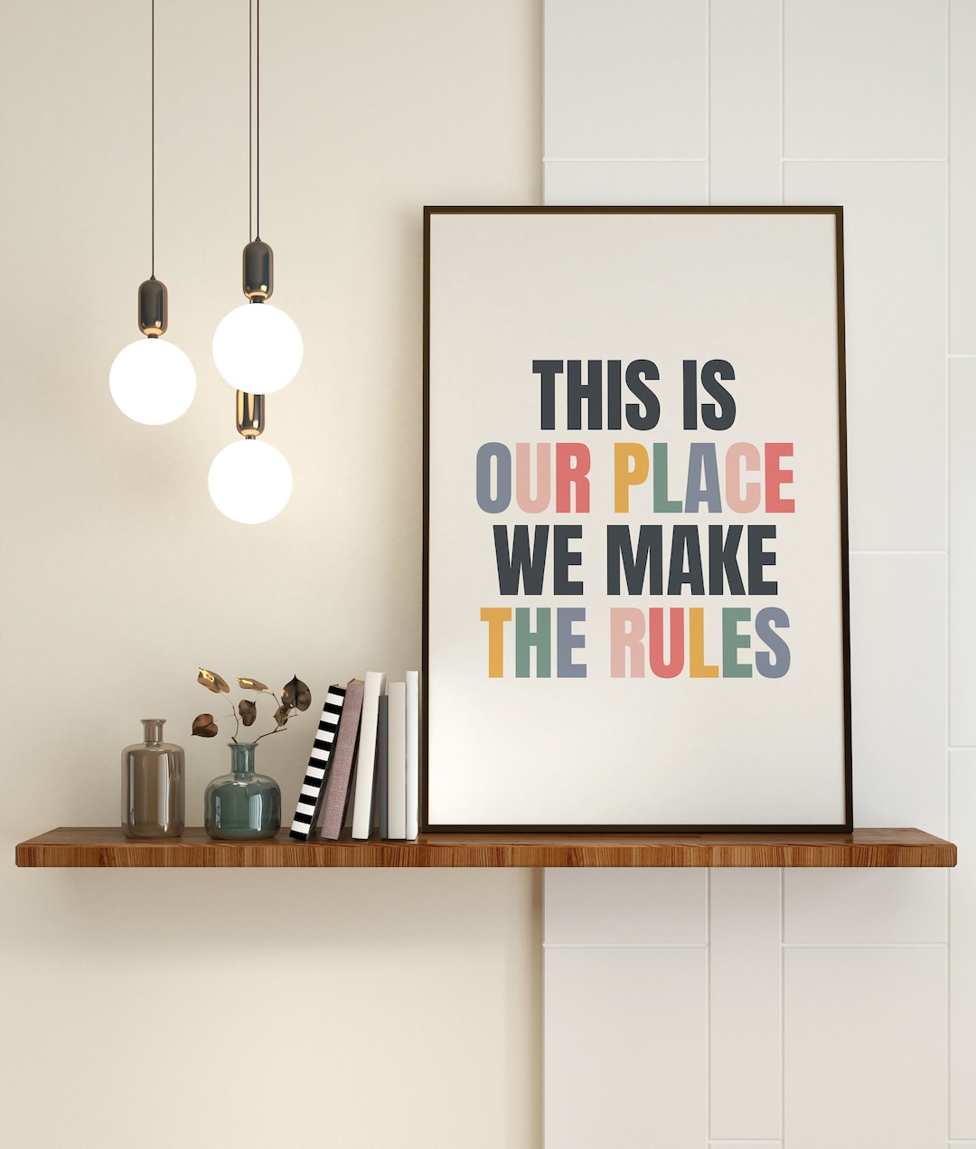 This is Our Place Wall Art Printable, Colorful Typography, Funny Family ...