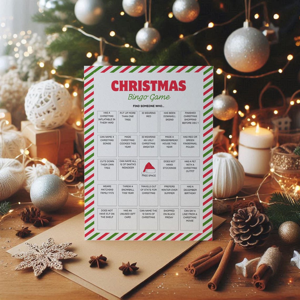 Christmas Bingo Printable, Christmas Party Game, Find Someone Who Quiz ...